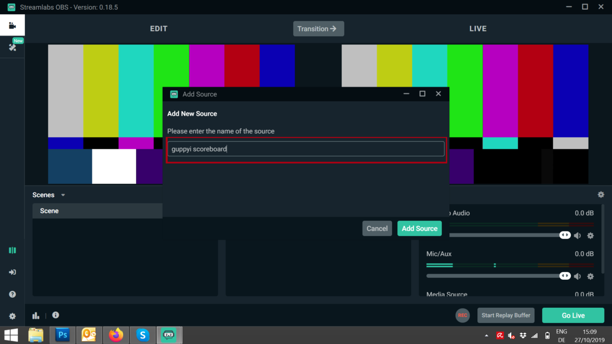 guppyi scorboard for Streamlabs OBS - guppyi - online scoreboard